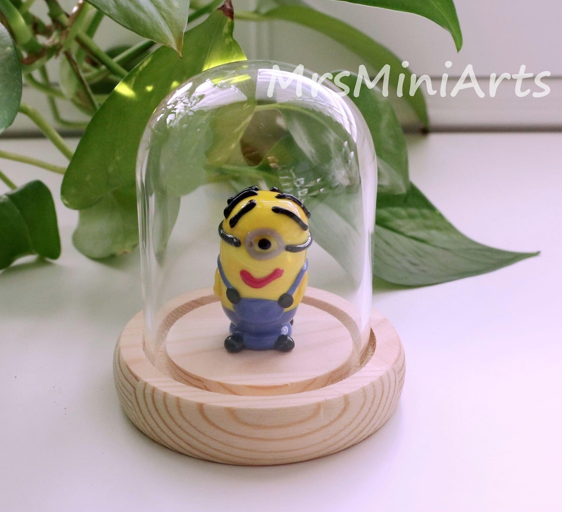 Handmade Glass Minion Figurine: Unique Collectible Decor/yellow Glass ...