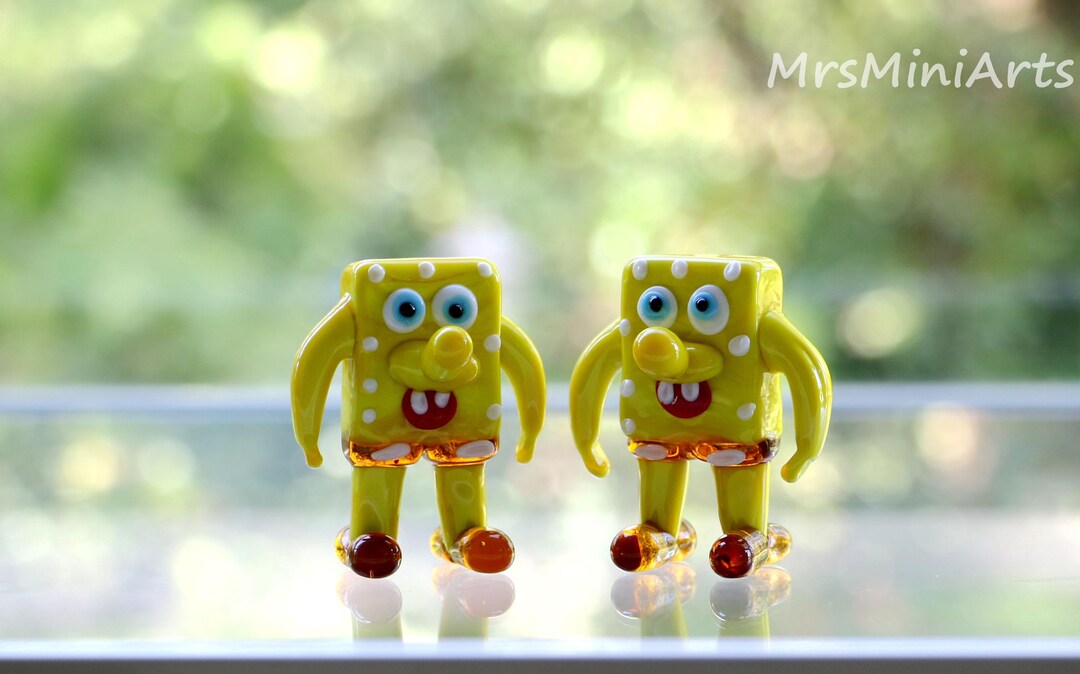 One Handmade Glass Spngebob /unique Cartoon Collectibles for Fans and ...