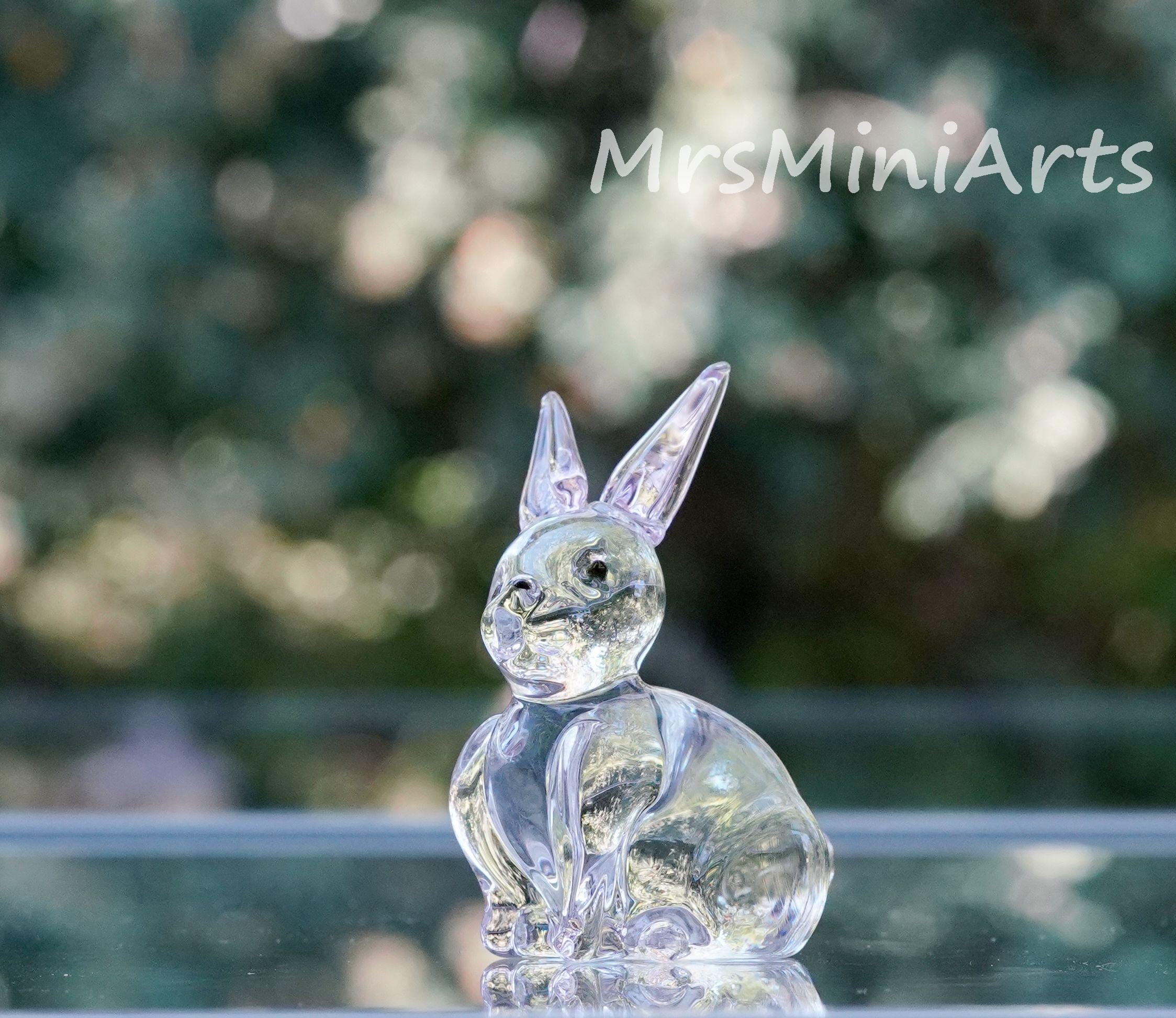 Unique Handcrafted Glass Animals /shiny Dog,cat,rabbit/glass Figurines ...