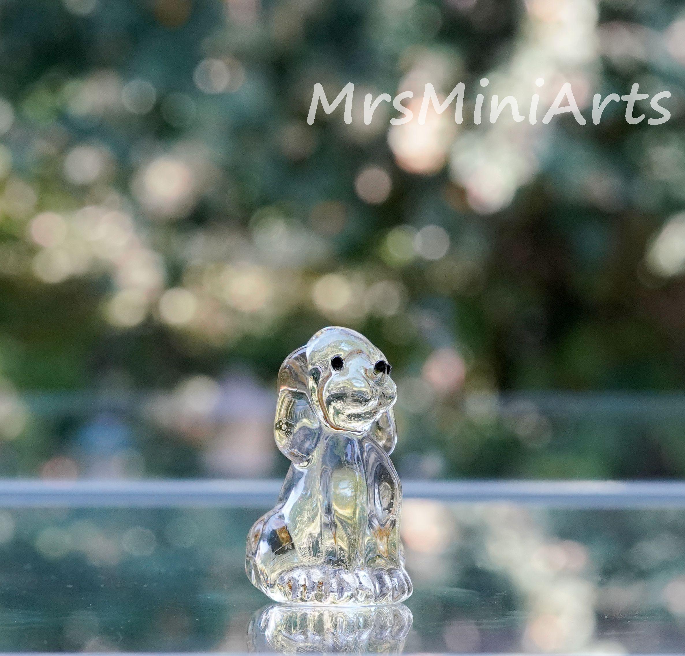 Unique Handcrafted Glass Animals /shiny Dog,cat,rabbit/glass Figurines ...
