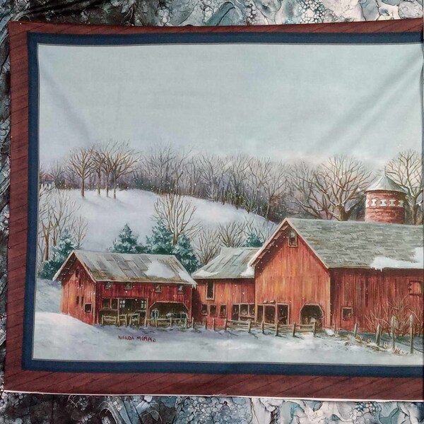 Winter Barn - Etsy