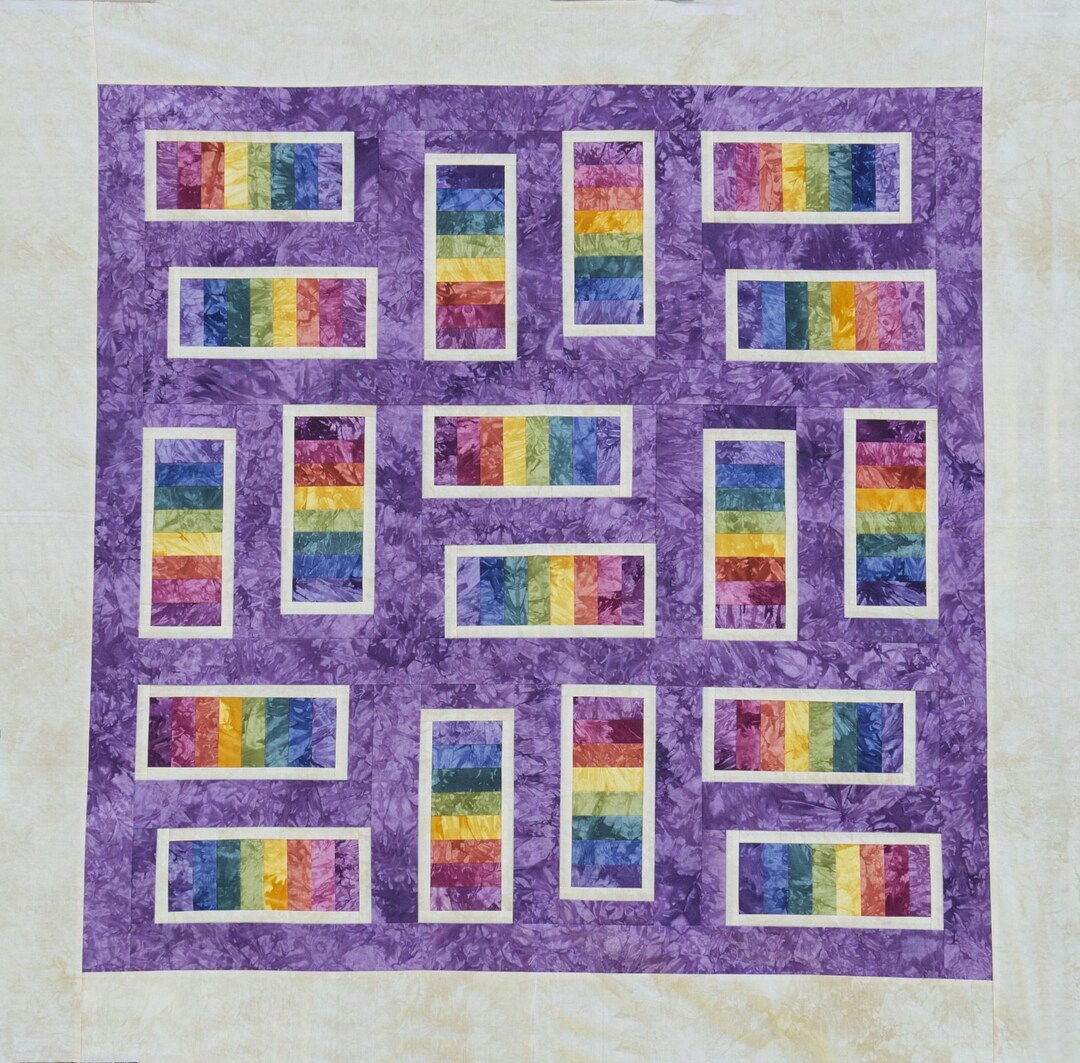 Purple Quilt Kit -starr Designs Hand Dyed Cotton Fabric Quilt Kit Baby ...