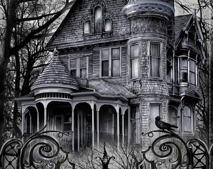 Wicked Eve Black Wicked Haunted House Panel # C8639-BLACK - Panel ...