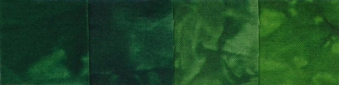 Green Fat Quarters Fabric Hand Dyed Cotton Fabric starr Designs ...