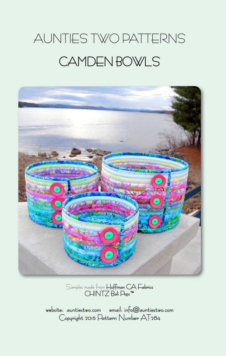 Camden Fabric Bowls Pattern - Aunties Two Patterns (PDF Pattern) - Etsy