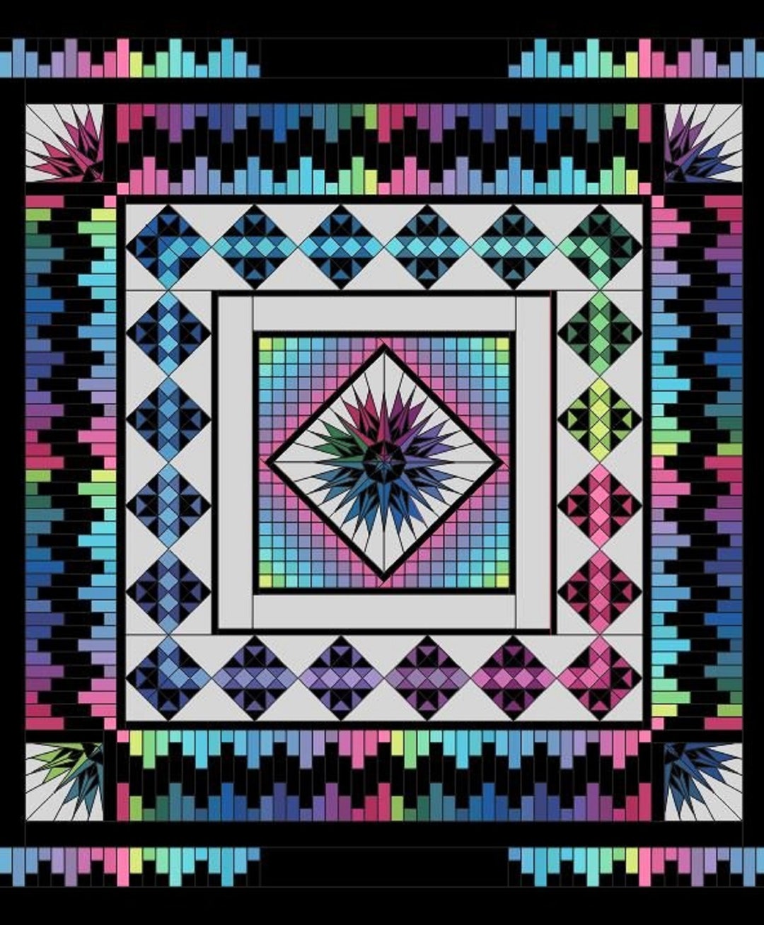 Quilt Kit -starr Designs Brand New Joy Hand Dyed Cotton Fabric Quilt ...