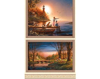 Terry Redlin Panel Fabric - Etsy