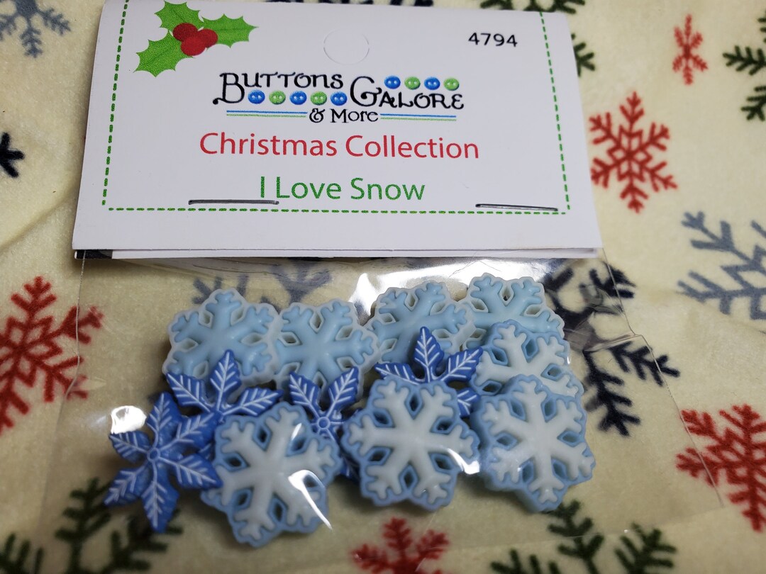 Snow Buttons I Love Snow BG4794 Winter Buttons Galore Sewing ...