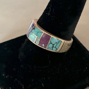 Authentic Native American Inlaid Multi-stone Ring Size 10.5 - Etsy
