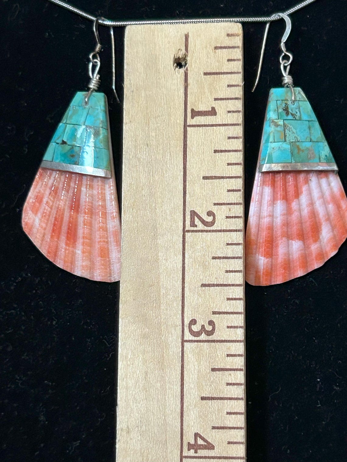 Native American Santo Domingo Scallop Shell and Turquoise Vintage ...