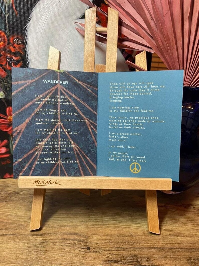 Wanderer Poetry Card, Original Poem and Illustration by Eclectic Blue ...