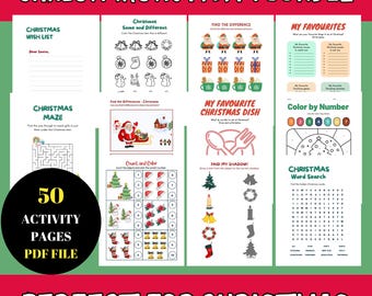 Christmas Activity Pages - Etsy