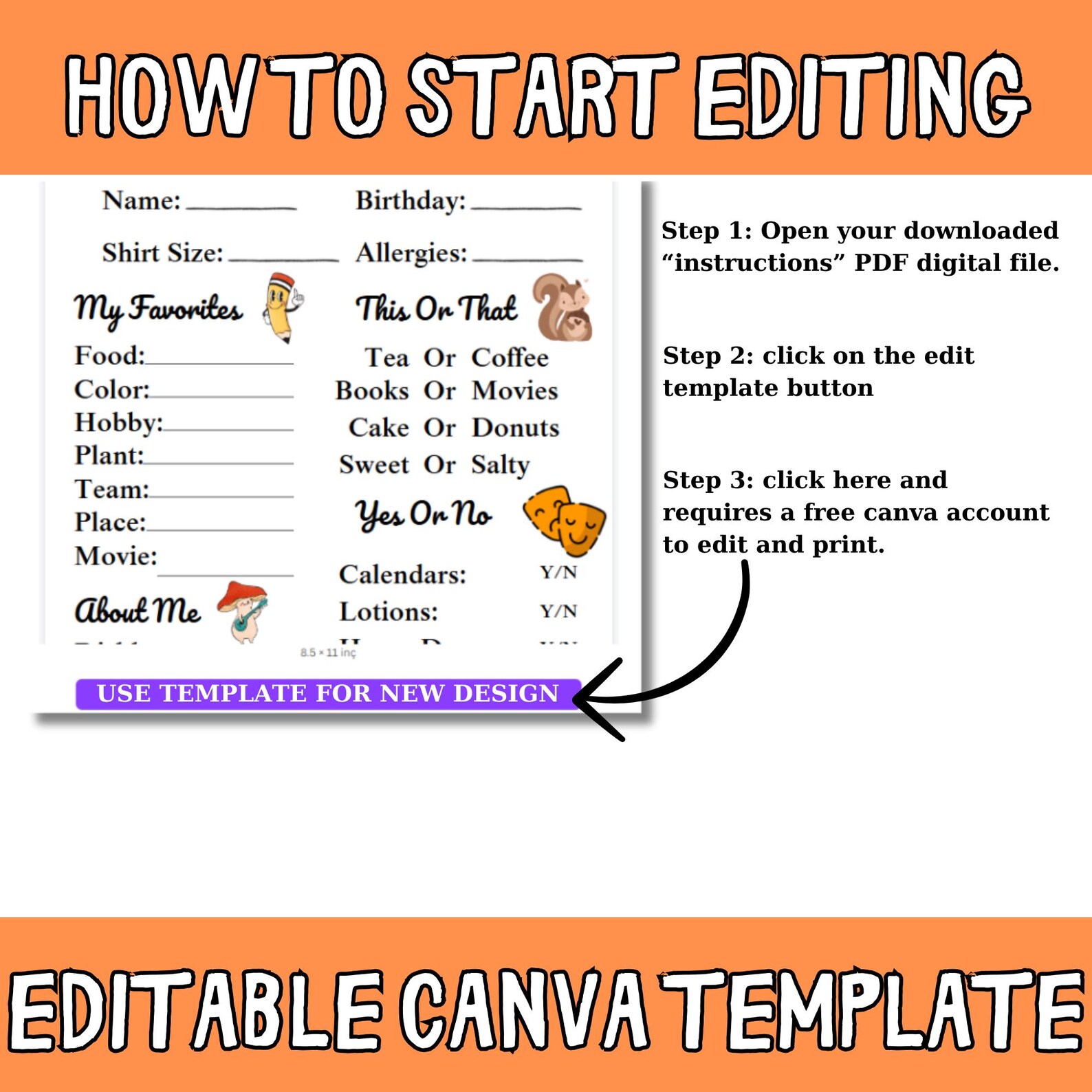 Christmas Favorites Student Survey, Editable Canva Template, Student ...
