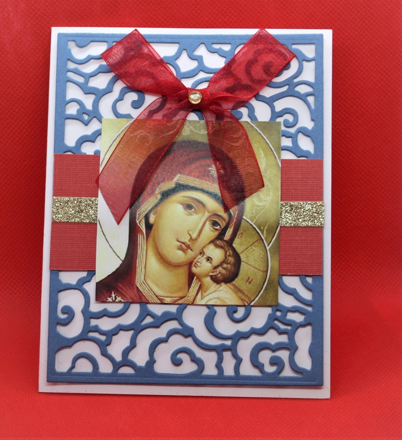 Elegant Virgin Mary Card - Etsy