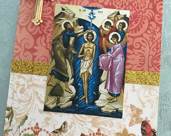 Orthodox Baptism Card | Etsy