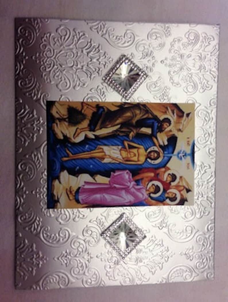 Elegant Orthodox Baptism Card - Etsy Sweden