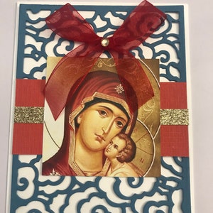 Elegant Virgin Mary Card - Etsy
