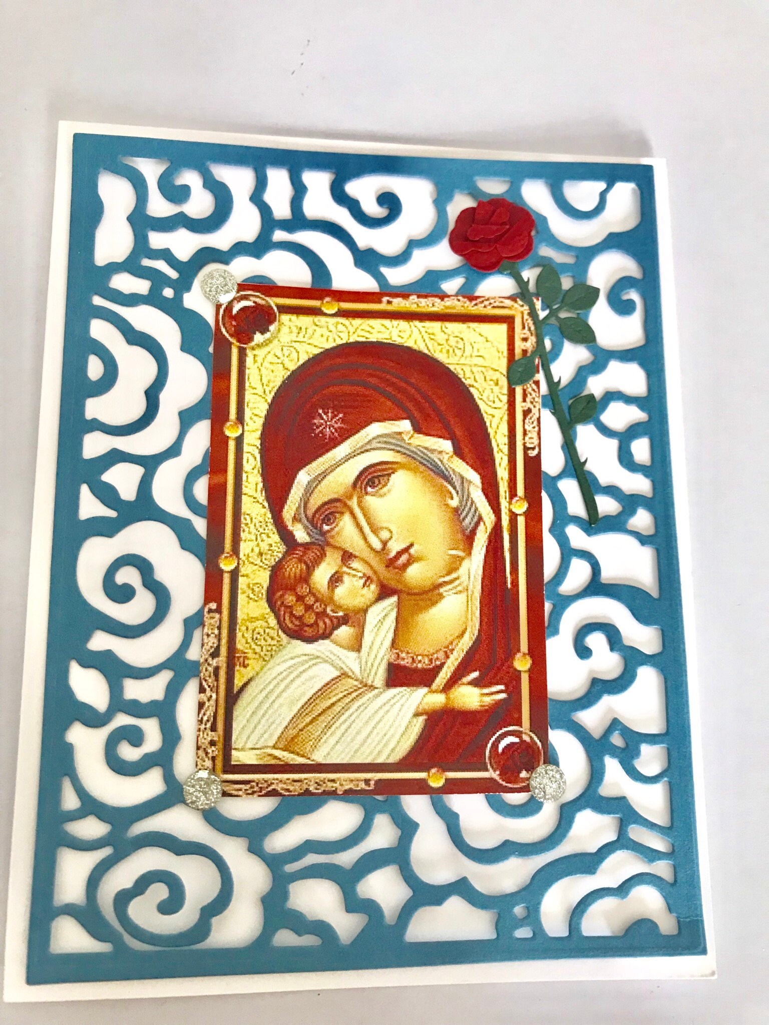 Virgin Mary Card - Etsy