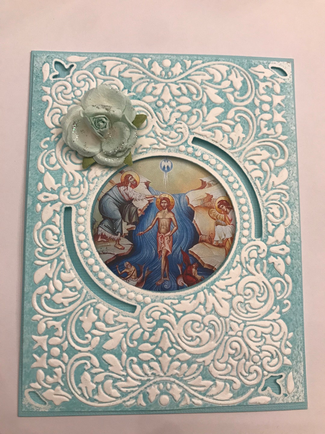 Orthodox Baptism Card - Etsy