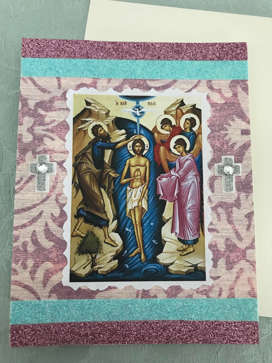 Orthodox Baptism Card - Etsy