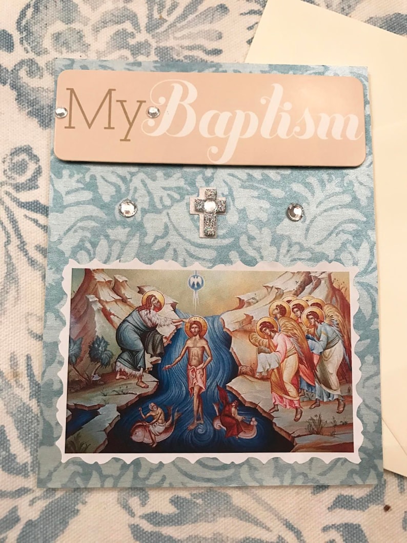 Orthodox Baptism Card - Etsy