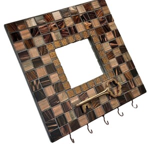 Mosaic Key Rack, Mosaic Mirror Key Keeper, Mosaic Key Holder, Key ...