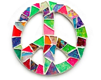 Mosaic Peace Sign - Etsy