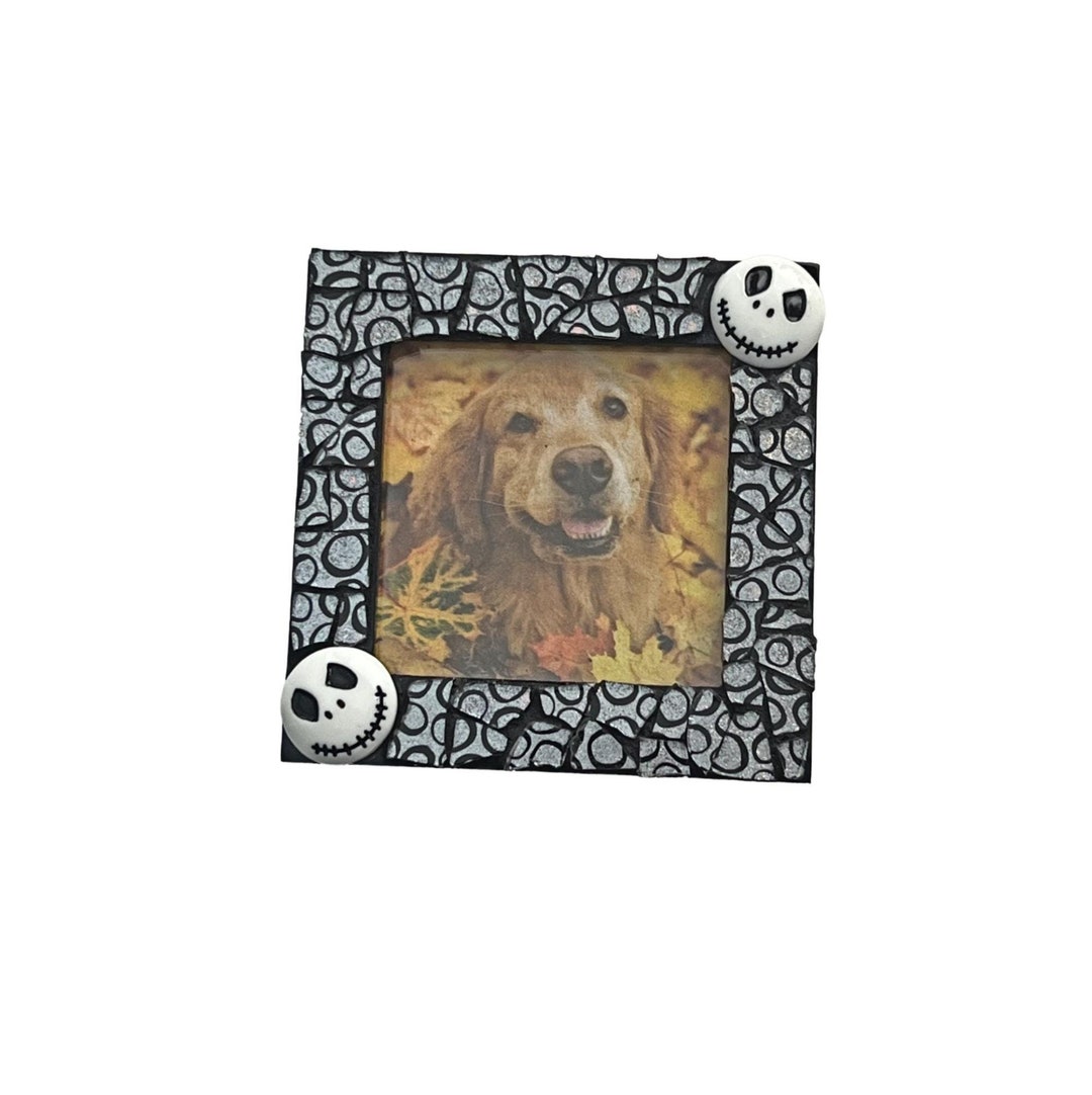 Jack Skellington Mosaic Frame, Handmade Halloween Frame, Mosaic ...