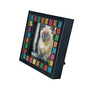 Glitter Tile Mosaic Frame, Small Square Mosaic Frame, Black and Bright ...