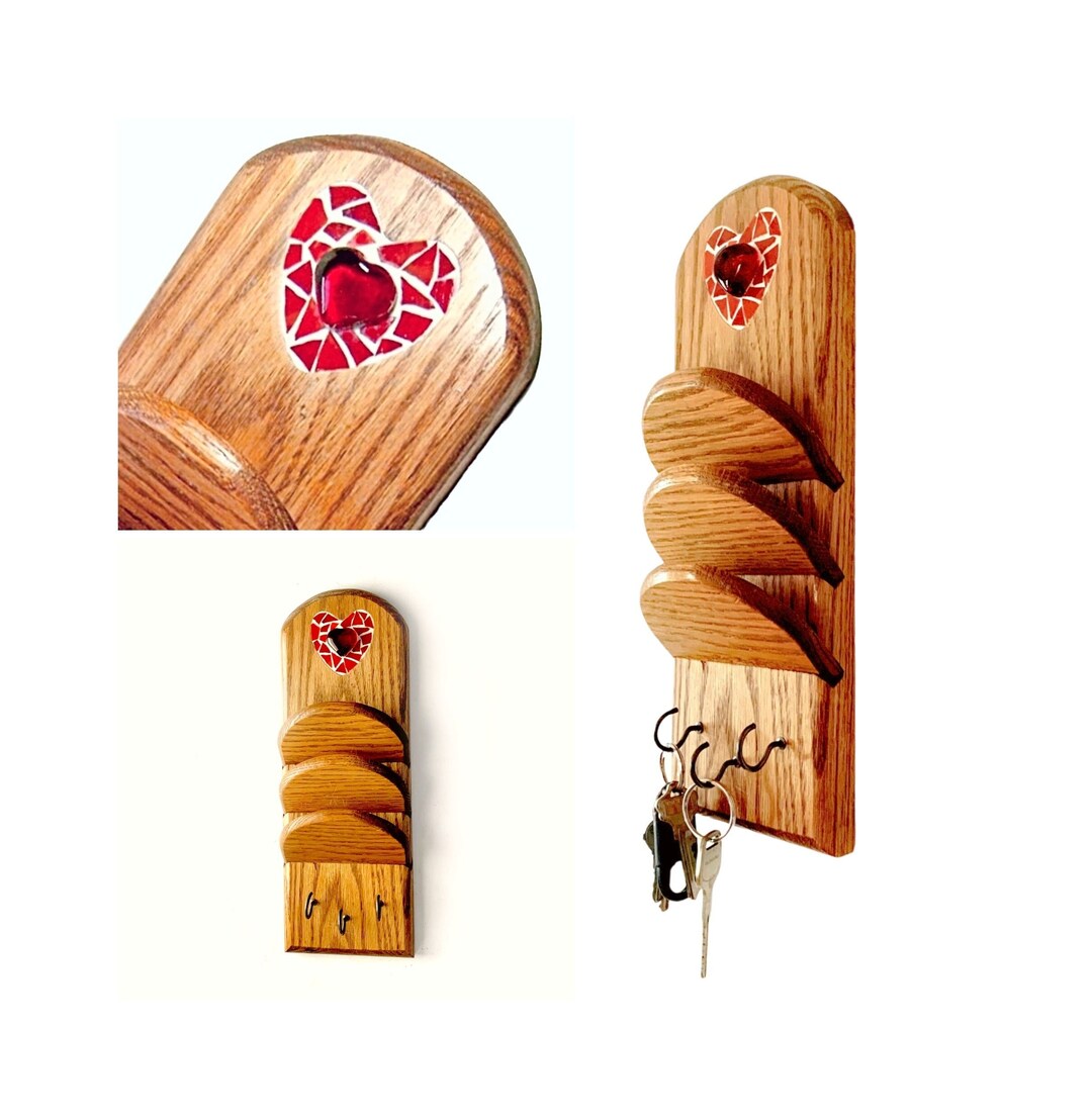 SALE Heart Mosaic Key Hook Rack, Mosaic Letter Sorter Key Rack, Mosaic ...