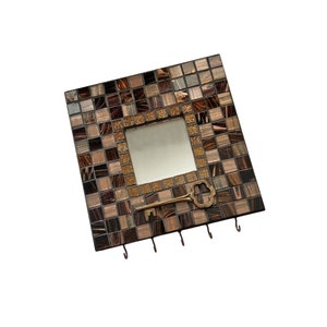 Mosaic Key Rack, Mosaic Mirror Key Keeper, Mosaic Key Holder, Key ...