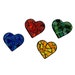 Mosaic Hearts Magnet Set FOUR Mosaic Heart Magnets 4 Heart - Etsy