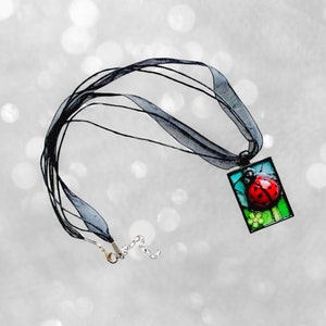 Mosaic Ladybug Pendant, Glass Ladybug Mosaic Pendant, Glass Mosaic ...