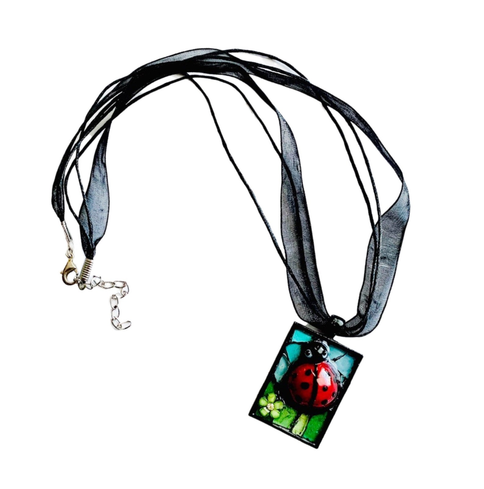 Mosaic Ladybug Pendant Glass Ladybug Mosaic Pendant Glass - Etsy