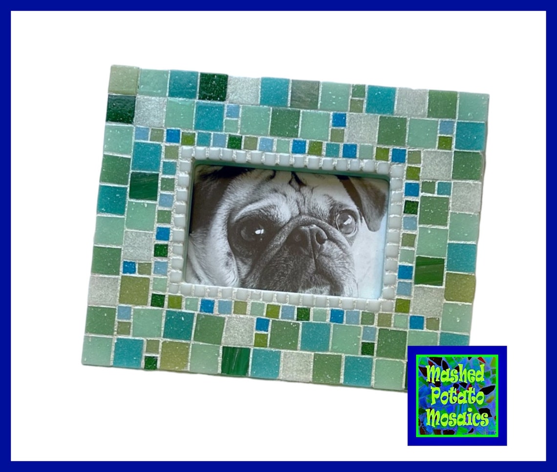 Aqua Turquoise Mosaic Frame Aqua Blue Mosaic Tile Frame 4x6 - Etsy