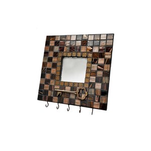 Mosaic Key Rack, Mosaic Mirror Key Keeper, Mosaic Key Holder, Key ...