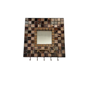 Mosaic Key Rack, Mosaic Mirror Key Keeper, Mosaic Key Holder, Key ...