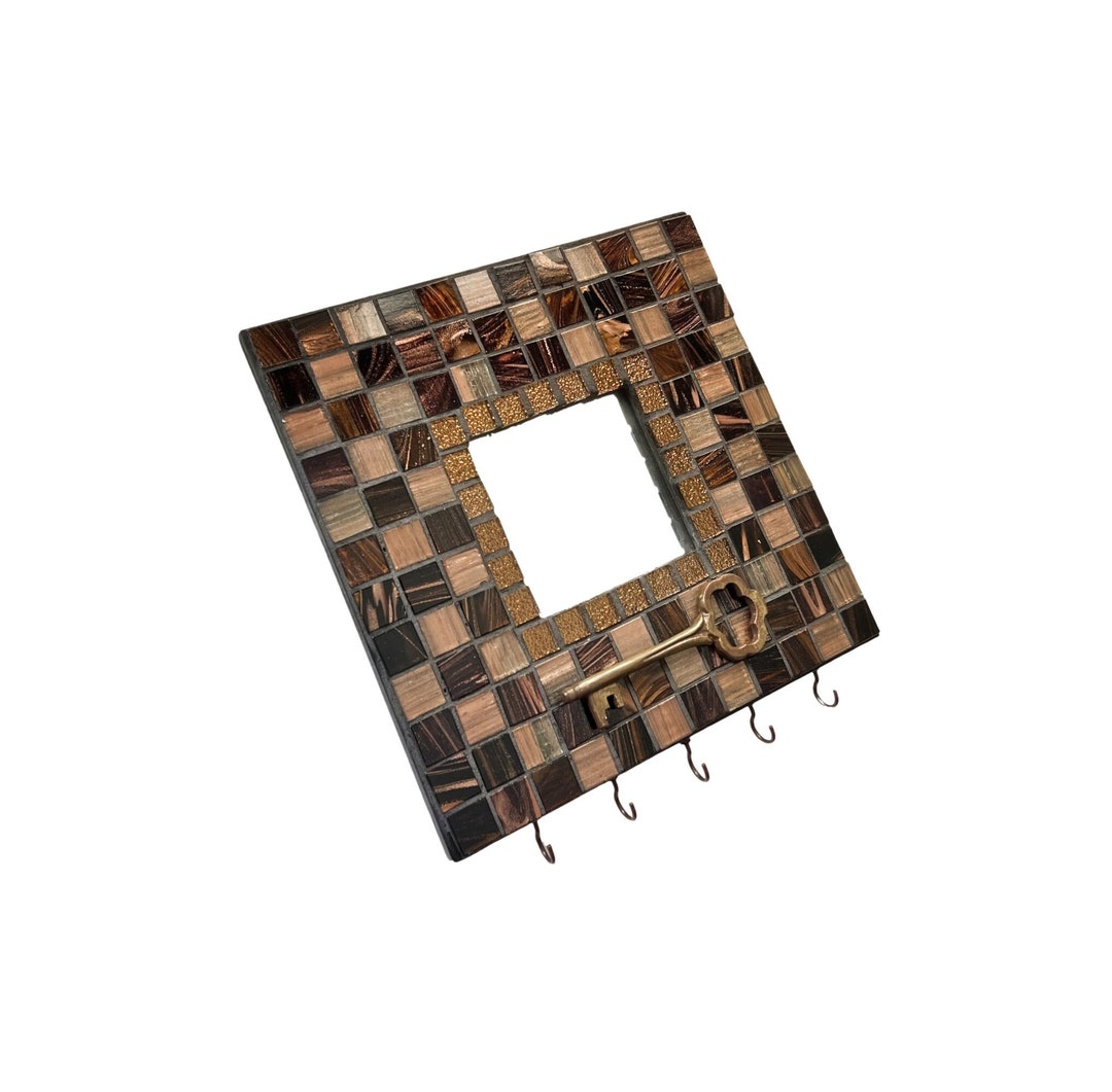 Mosaic Key Rack, Mosaic Mirror Key Keeper, Mosaic Key Holder, Key ...