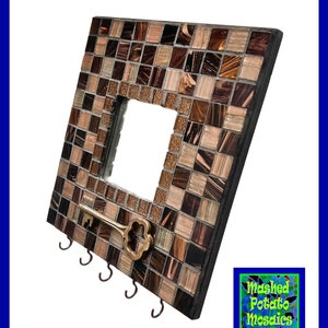 Mosaic Key Rack, Mosaic Mirror Key Keeper, Mosaic Key Holder, Key ...