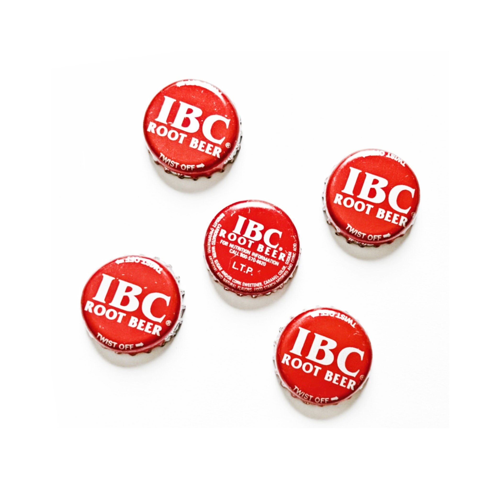 IBC Root Beer Magnet Set, FIVE Root Beer Cap Magnets, Root Beer Magnets ...