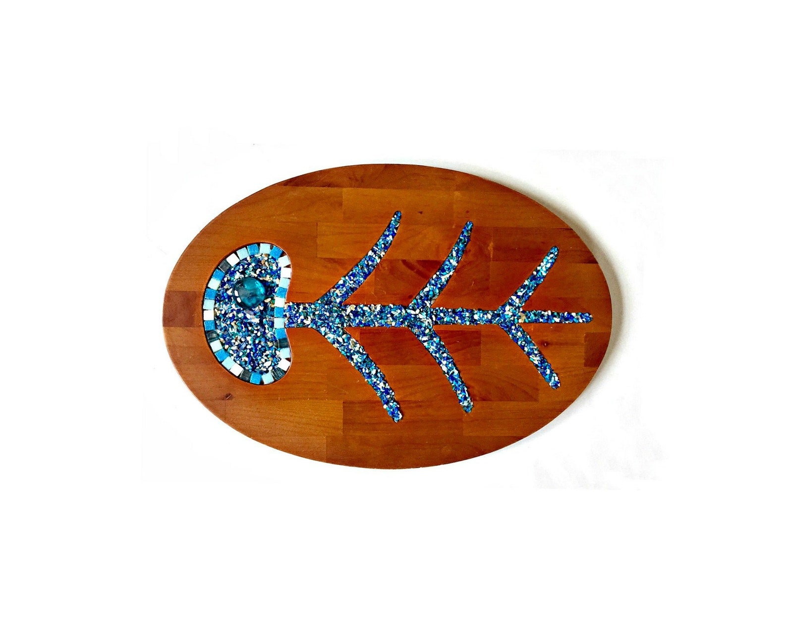 SALE Mid Century Style Fish Plaque Blue Fish Wall Hanging - Etsy