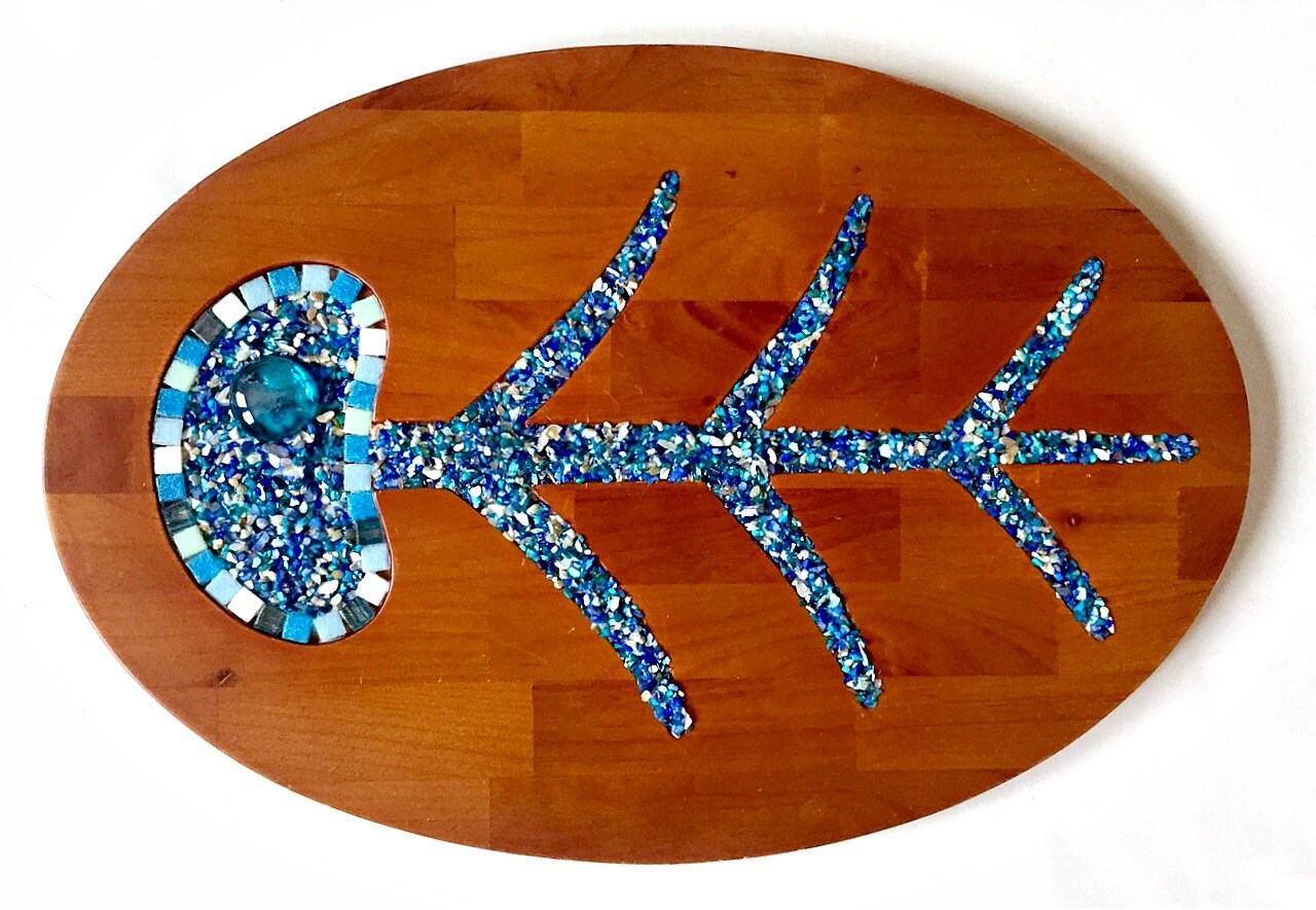 Mid Century Style Fish Plaque Blue Fish Wall Hanging Fish | Etsy