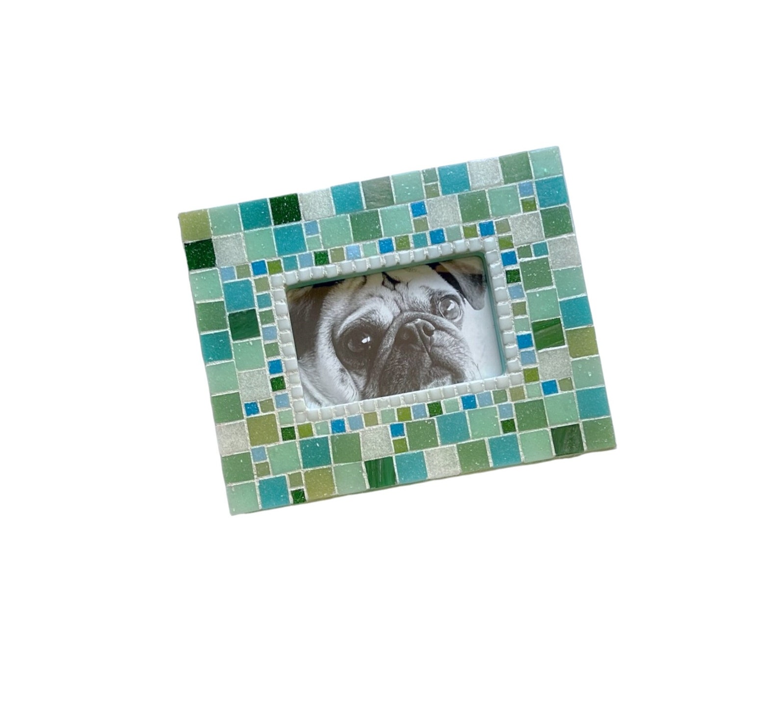 Aqua Turquoise Mosaic Frame Aqua Blue Mosaic Tile Frame 4x6 | Etsy