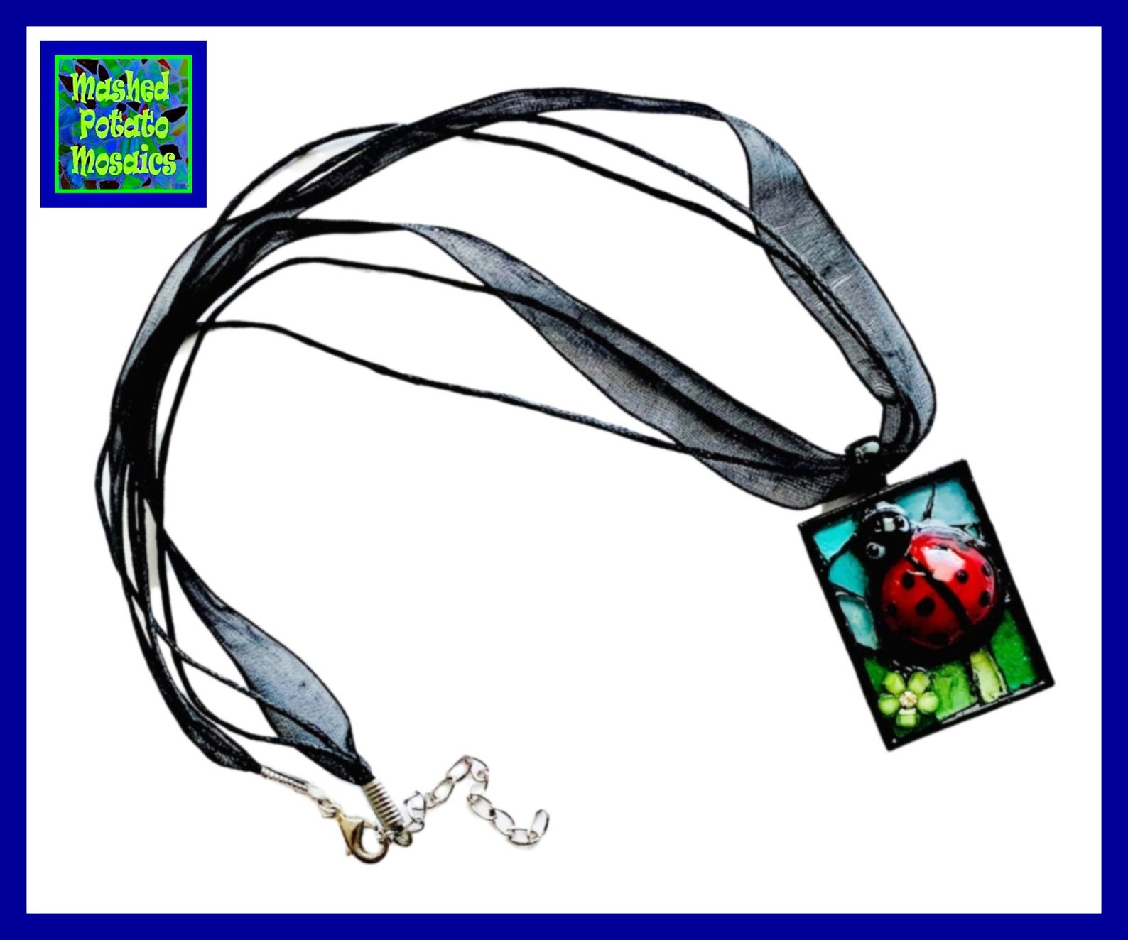 Mosaic Ladybug Pendant Glass Ladybug Mosaic Pendant Glass - Etsy