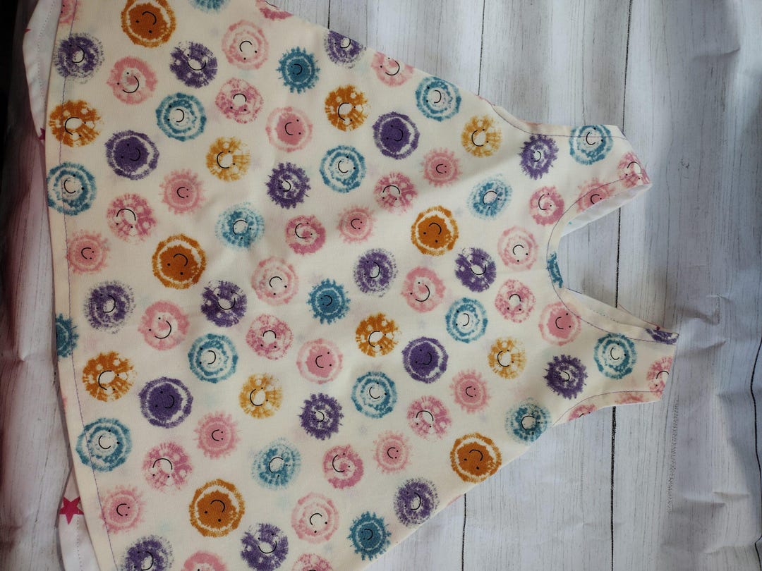 Colorful Smiley Face Reversible Criss-cross Pinafore Dress for Babies ...