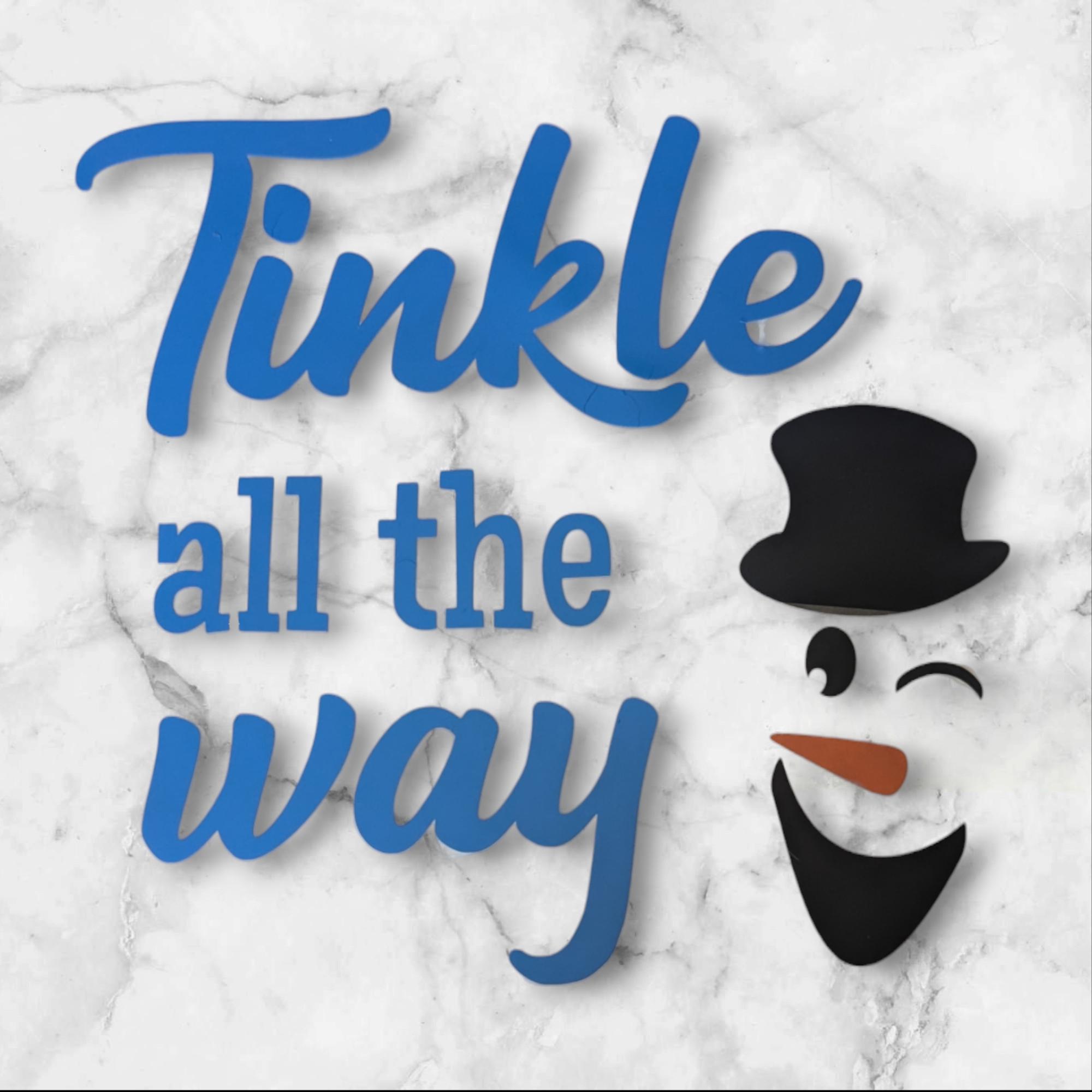 Snowman Toilet Decal Set - Funny Christmas Bathroom Decor - "tinkle All ...