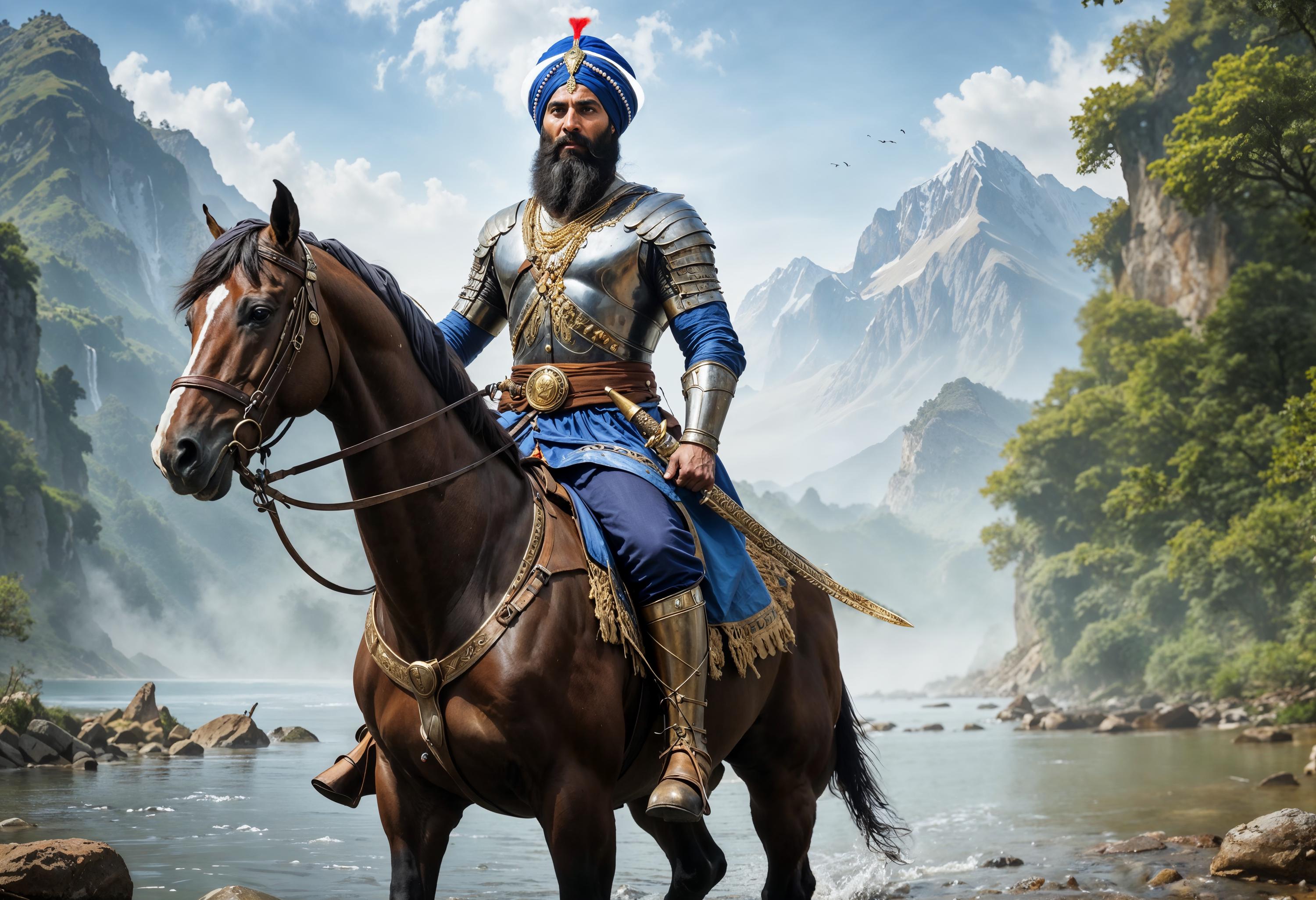 Sikh Warrior Riding on Horse - Etsy