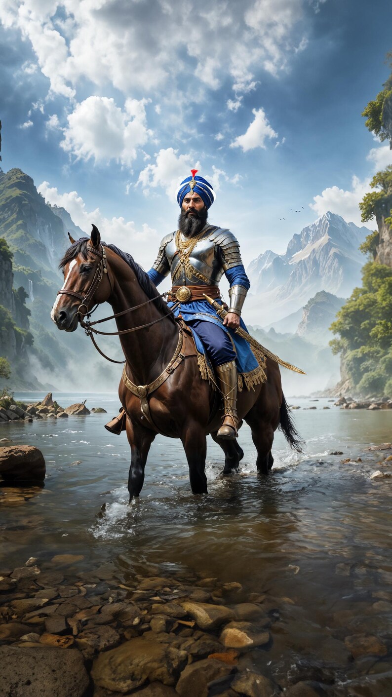 Sikh Warrior Riding on Horse - Etsy