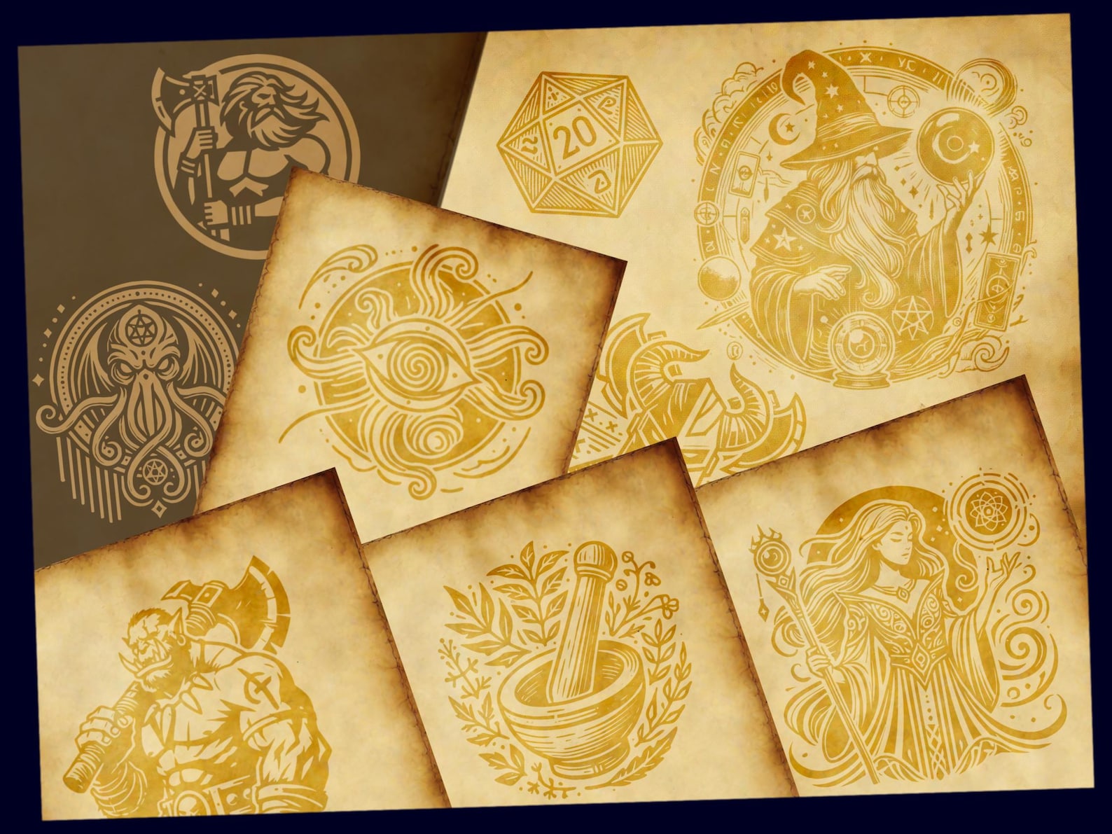 100 Dnd Class Emblems: SVG, PNG Clipart (digital Download) - Etsy