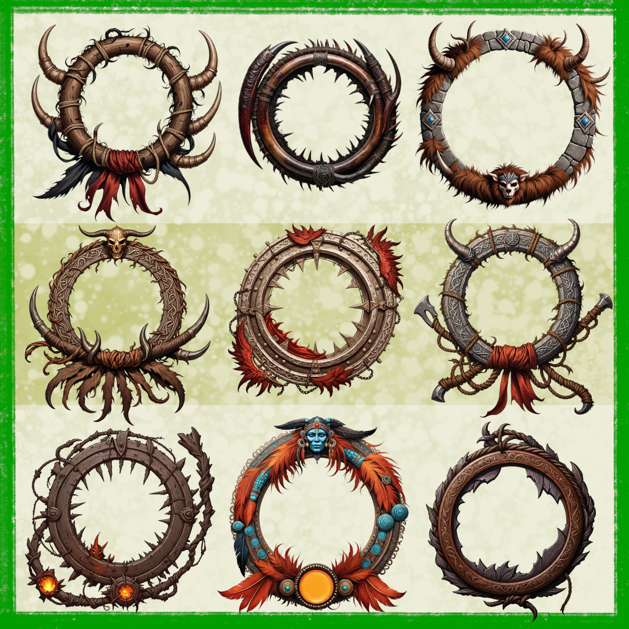 1500+ RPG Token Borders: Fantasy Frames for Dnd, Pathfinder (digital ...